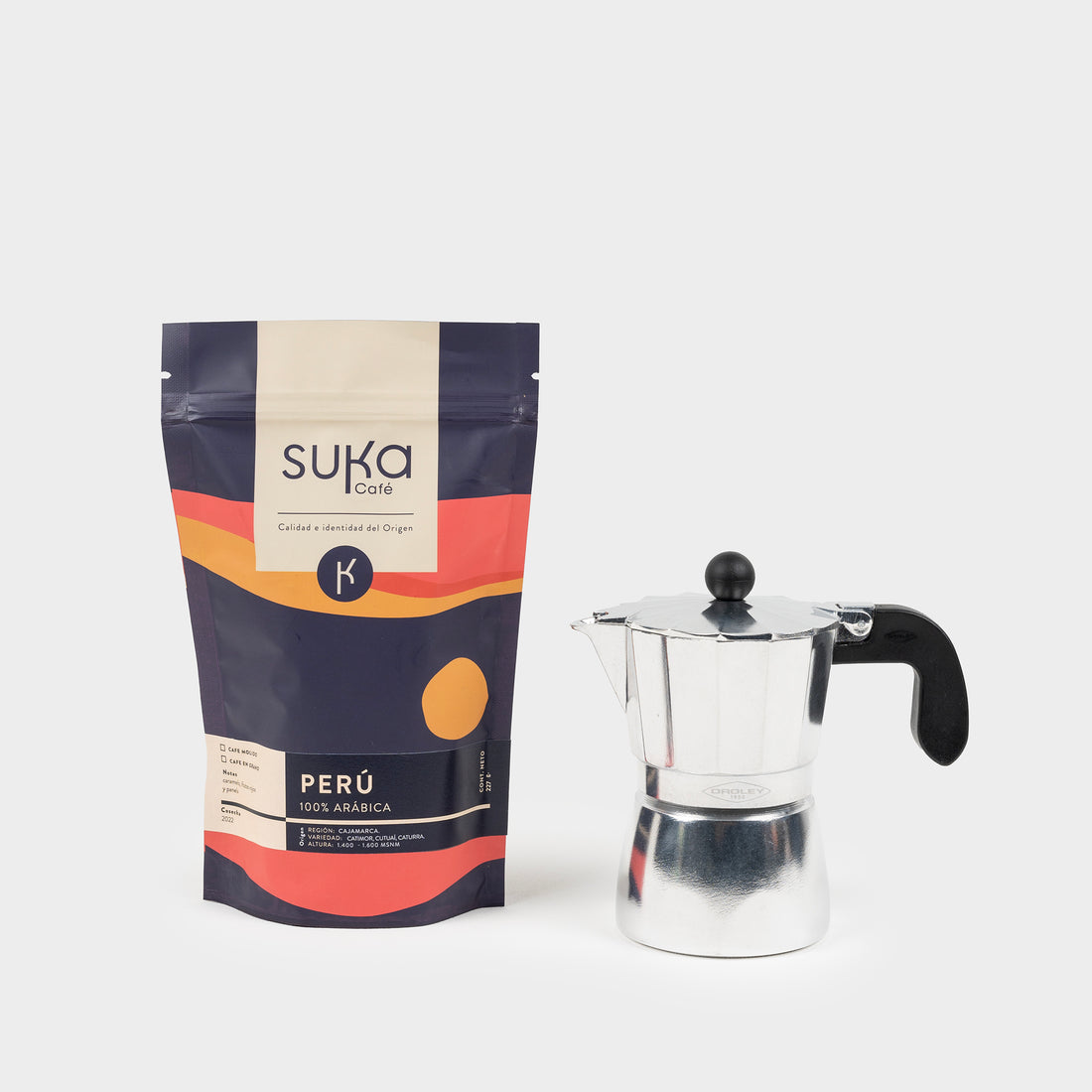 Pack Café Perú Cajamarca 227gr + Cafetera Italiana Alumino 3 Tazas V.2 ...